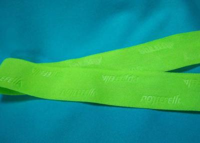 China 100% Polyester / Nylon gestricktes, gefaltetes elastisches Band mit embossed Logo zu verkaufen