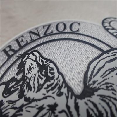 Cina Patch di abbigliamento personalizzati OEKO Forma irregolare Logo del tigre Trasferimento di calore in silicio Tatami Flocking in vendita