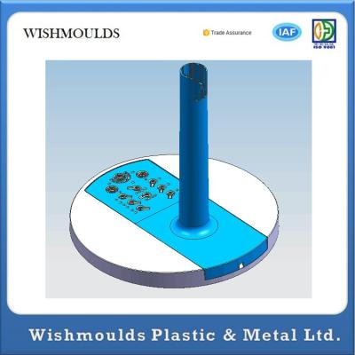 Cina parti di plastica dello stampaggio ad iniezione di progettazione 3D per la fabbricazione del prototipo del fan dello scrittorio in vendita