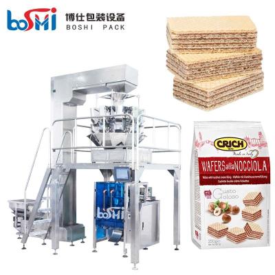 Cina macchina imballatrice del sacchetto automatico 250g, macchina imballatrice del biscotto pneumatico del wafer in vendita