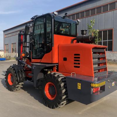 4X4 Off Road Forklift Loader 3ton 4ton 5ton for Food Shop within 1CBM Bucket