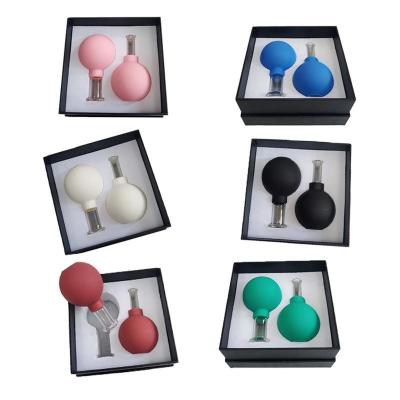 중국 4Pcs PVC 실리콘 글라스 얼굴 진공 흡착 마사지는 주름 제거제 얼굴 상승을 잔 모양으로 만듭니다 판매용