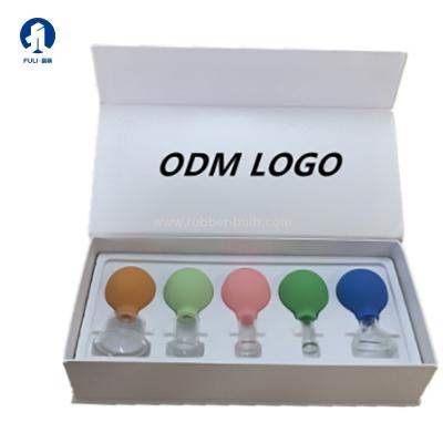 중국 4Pcs 유리 페이셜 부항 세트 - 바디, 얼굴, 목, 등, 눈 마사지를 위한 전문가급 실리콘 페이셜 부항 판매용