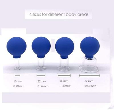 중국 4Pcs 실리콘 마사지 컵 안티 셀룰 라이트 세트 진공 부항 세트 Massageador 페이셜 마사지 컵 중국어 흡입 컵 판매용