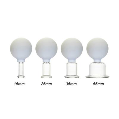 중국 4 pcs 15/25/35/55mm 마사지 흡입 컵 안티 셀룰 라이트 실리콘 페이셜 부항 세트 휴대용 진공 실리콘 바디 부항 판매용