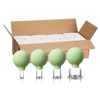Chine Ensemble mettant en forme de tasse de thérapie de silicone de 4 PCs, massage facial de Kit Anti Cellulite Cups For de tasse de massage de vide de visage d'oeil à vendre