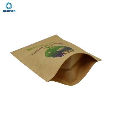 Cina Borse biodegradabili concimabili della carta 150gsm Kraft della chiusura lampo in vendita