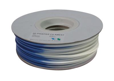 China Cor da dureza que muda o filamento 3mm da impressora do PLA 3D, azul ao branco à venda