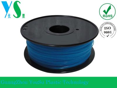 China Glanzende 3mm PLA 3D Blauwe Duurzaam van Printerverbruiksgoederen met Plastic Spoel Te koop