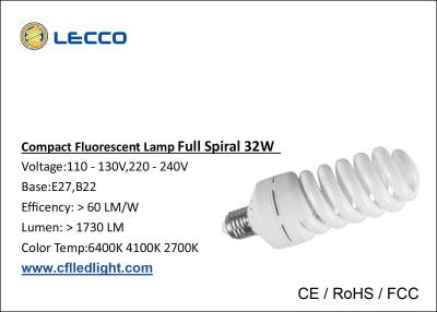 Cina Lampade a spirale piene della luce E27 32W di T4 CFL LED per l'accensione domestica SDCM < 5 in vendita