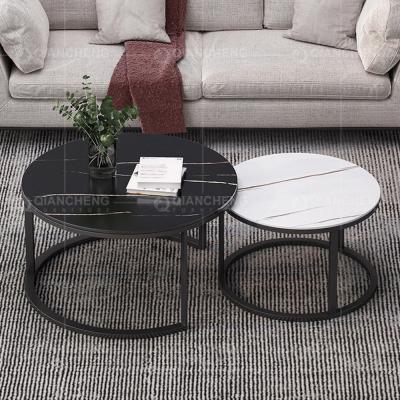 China Runde Marmor-Couchtisch-Durchmessers 95cm X 99kg SS moderne Möbel Höhen-40cm zu verkaufen