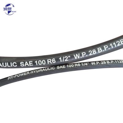 Cina Tessuti intrecciati nero tubo di tubo flessibile gomma tubo idraulico resistente alla corrosione in vendita