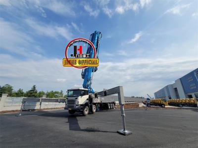 China China JIUHE Fabriek Kleine Putzmeister 58m 63m Truck gemonteerde Beton Boom Pump met Stania chassis Te koop