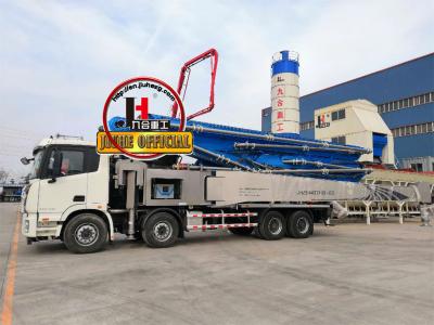 China China JIUHE Fabriek Kleine Putzmeister 58m 63m Truck gemonteerde Beton Boom Pump met Stania chassis Te koop