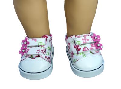Cina Stampi le scarpe da tennis della bambola del cotone del fiore, scarpe da tennis a 18 pollici della bambola per signora Alexander Dolls in vendita