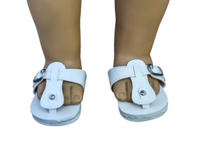 Cina Pantofole della bambola del cuoio bianco, pantofole americane a 18 pollici della bambola della ragazza in vendita