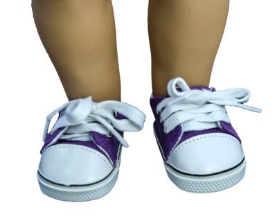 Cina Nuove scarpe della bambola di sport di stile della tela delle scarpe da tennis porpora della bambola per le bambole americane della ragazza in vendita
