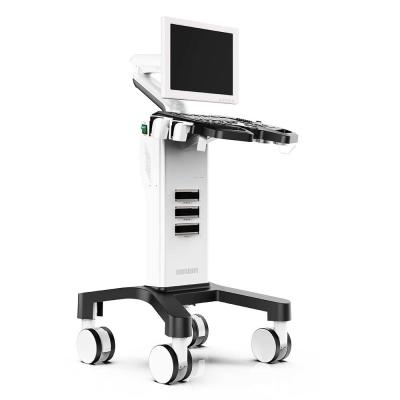 Cina Main screen 15'medical HD monitor All-in-one keypad Ultrasound machine with trolley in vendita