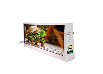 China Rooftop LED Taxi Sign Double Sided 40000 Dots / M2 For Car Convenient Moving Advertising for sale