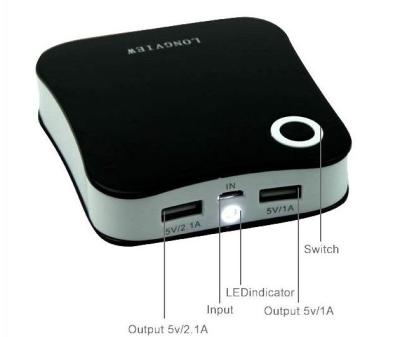 中国 黒い携帯用倍 USB 力銀行 PSP/カメラ/スマートな電話/タブレット 販売のため