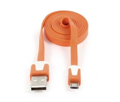 中国 オレンジ マイクロ USB の充満データ ケーブル、高速データ転送ケーブル 販売のため