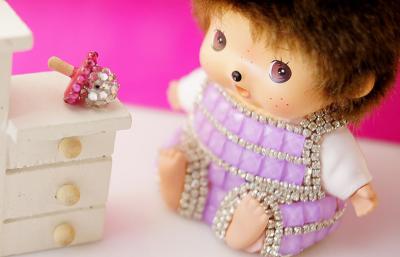 Cina La Banca manuale porpora di potere dello Li-ione di 5200mAh Kawai di Diamante Monchhichi in vendita