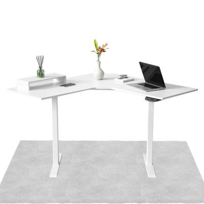 Cina L Forma Home Office Desk Corner Desk Standing Metal Iron Waterproof Eco-friendly Particolar Board in vendita