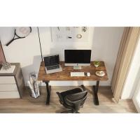 710mm Dual Motor Brown Wooden Electric Desktop Top Lifting Desk for Ergonomic