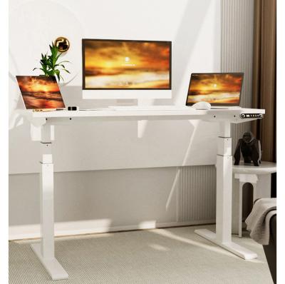 Cina Doppio tavolo a motore elettrico seduta stand up scrivania con stile di design regolabile bianco in vendita