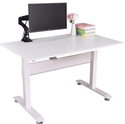 Cina Desktop da ufficio in legno bianco con altezza regolabile e montaggio a 2 gambe in vendita