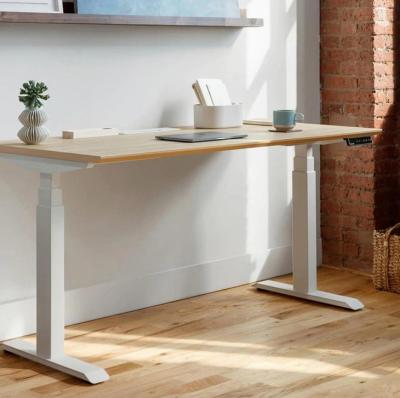 Cina Long Brown Coffee Dual Motor Electric Desk con regolazione dell'altezza e impostazione della memoria in vendita