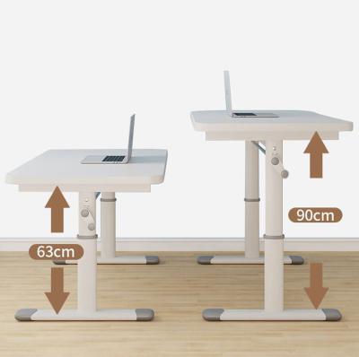 Cina Mobile commerciale Custom White Metal Home Office Laptop Standing Desk con base regolabile in altezza manuale in vendita