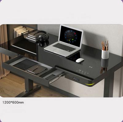 中国 カスタマイズされた白黒木製の電気スタンドデスク 引き出しとメモリ設定 販売のため