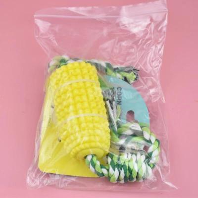 Eco Friendly Dog Treat Dispensing Toy Latex Dog Toothbrush Chew Toy With Cotton