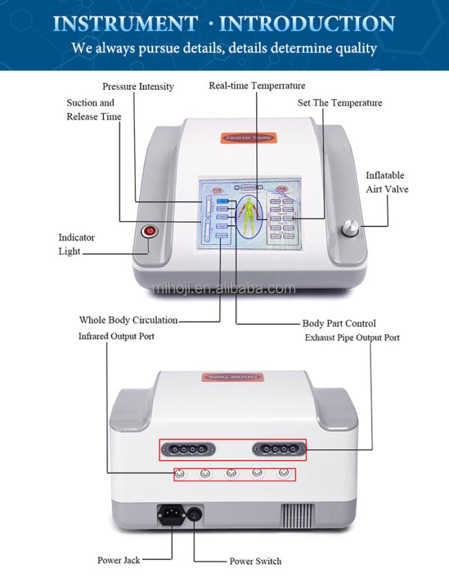 Pressotherapy machine controls