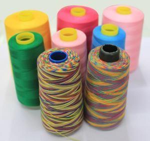 Cina Vergine di Ring Spun Polyester Thread della metropolitana della tintura e qualità riciclata di TFO in vendita