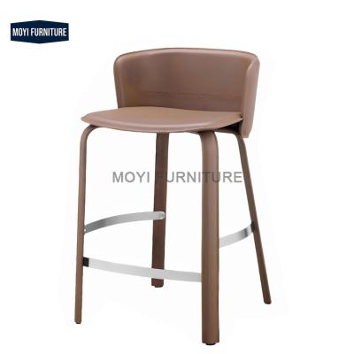 China Bar Furniture Stainless Steel Base Adjustable Rotating Modern High Chair Light Luxury Bar Stool Home Bar Kitchen Island for sale