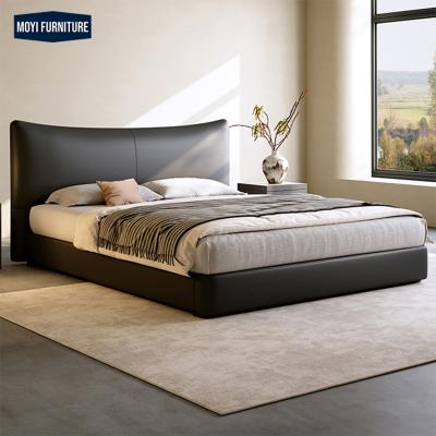 China Plywood Panel Type Customize King Size Queen Size Beds Custom Sizes Italian Minimalist Leather Bed Designer 150200180200cm for sale