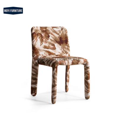 China Wood Legs Modern Dining Room Furniture Memory Foam Linen Barenia Leather Chair for Hotel Villa Apartment Restaurant Coffee Shop for sale