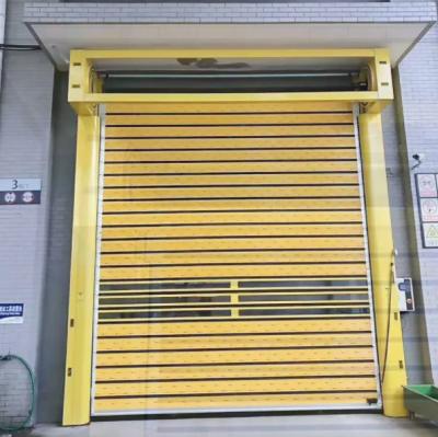China Aluminum Transparent High Speed Spiral Door PLC Control Perfect Combination Of Safety And Efficiency for sale