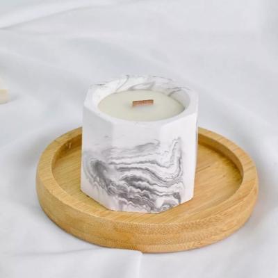 Cina Casa creativa della tazza del gesso del marmo della candela sentita aromaterapia che non dà fumo in vendita