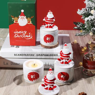 Cina Ambiente stabilito di Eco della decorazione della cera della soia delle candele profumate dell'aroma dell'uomo di Natale in vendita