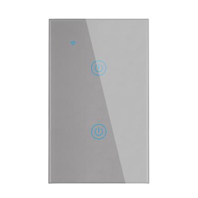 Cina Controllo conveniente Wi-Fi 2 Gang Smart Switch Nessuna corrente alternata neutrale 110-250V in vendita