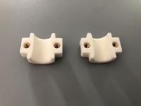 Quality Customized Wear Resistant Alumina Ceramic Heat Resistant Notched Ceramic Eyelet for sale