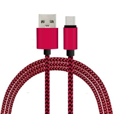中国 1Mの生地サムスン/ブラックベリーのためのナイロン編みこみのマイクロ適用範囲が広いUSBケーブル 販売のため