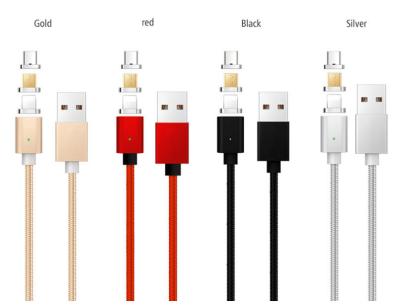 Cina Digiuna il cavo di dati di carico di USB, 3 in 1 cavo magnetico per micro USB/Ning luminoso/tipo C in vendita