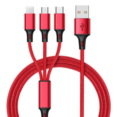 Cina Micro universale standard rosso 3 del cavo di dati di USB in 1 cavo di carico di USB in vendita