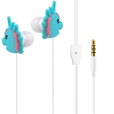 Cina Animale stereo metallico trasduttore auricolare promozionale dell'unicorno del fumetto dei regali su misura PVC a forma di in vendita