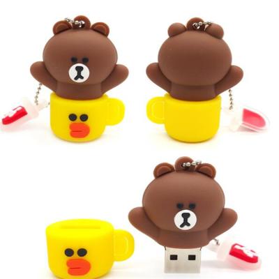 Cina Emoji ha modellato il peso leggero dell'USB Flash del PVC su misura azionamento della penna del silicone dell'unicorno 16GB in vendita