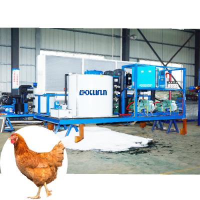 Cina 80KW macchine per il ghiaccio industriale per la produzione di pollo migliorare la vostra linea di produzione in vendita